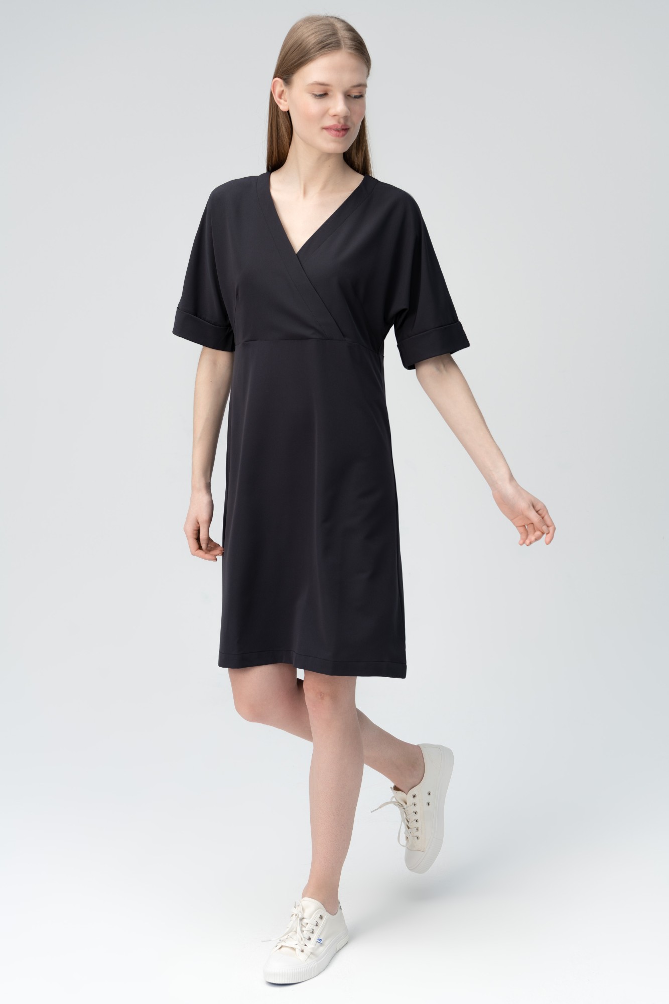 light stretch fabric dress | Audimas