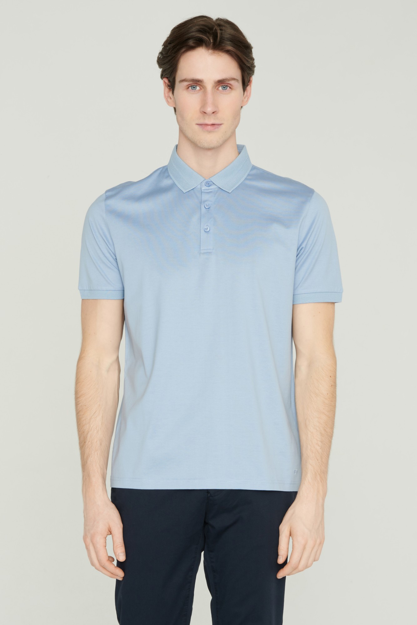 Mercerized cotton polo shirt | Audimas