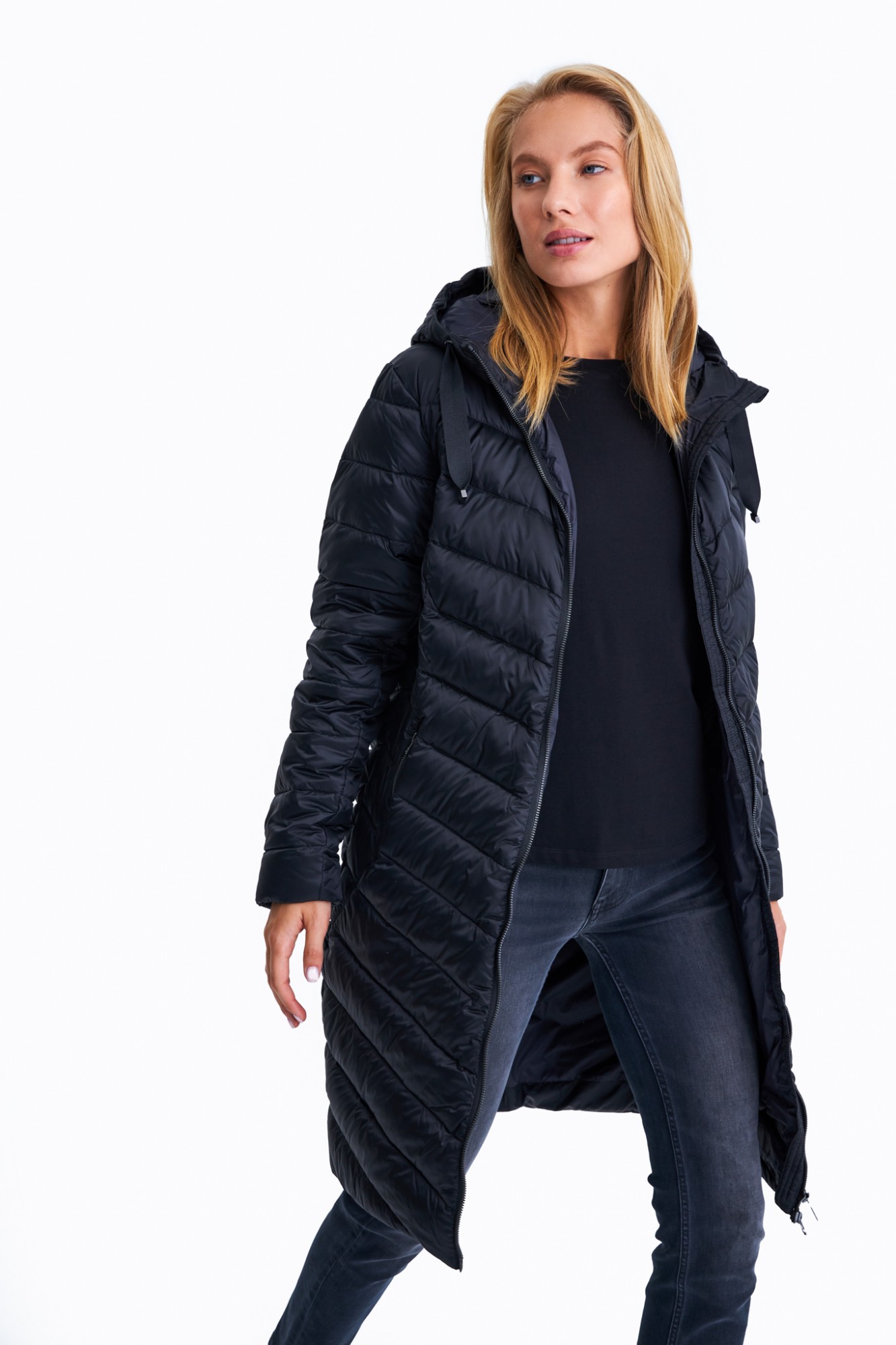 Coat with synthetic and down insulation | Audimas