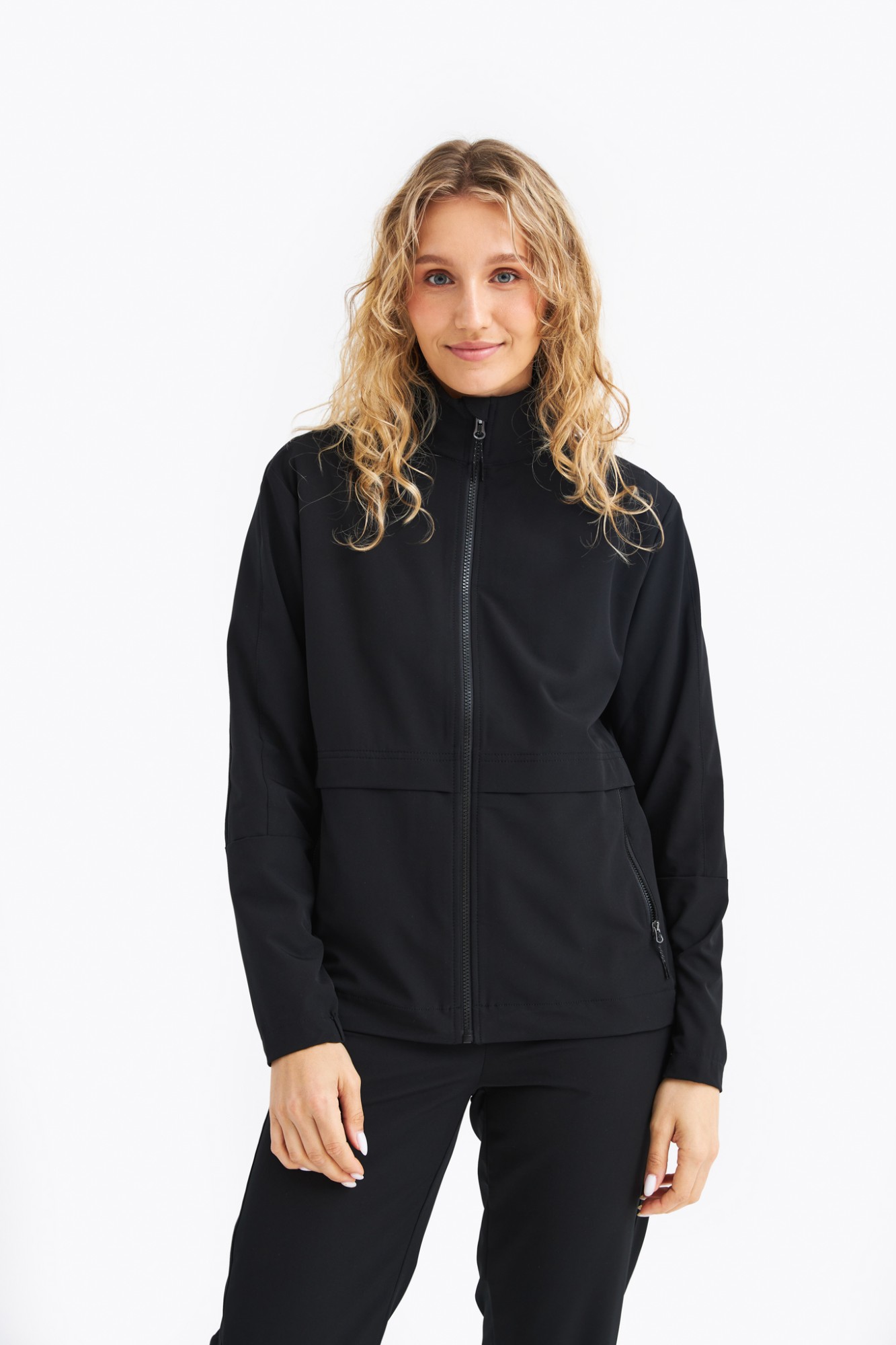 Stretchy woven full-zip track jacket | Audimas