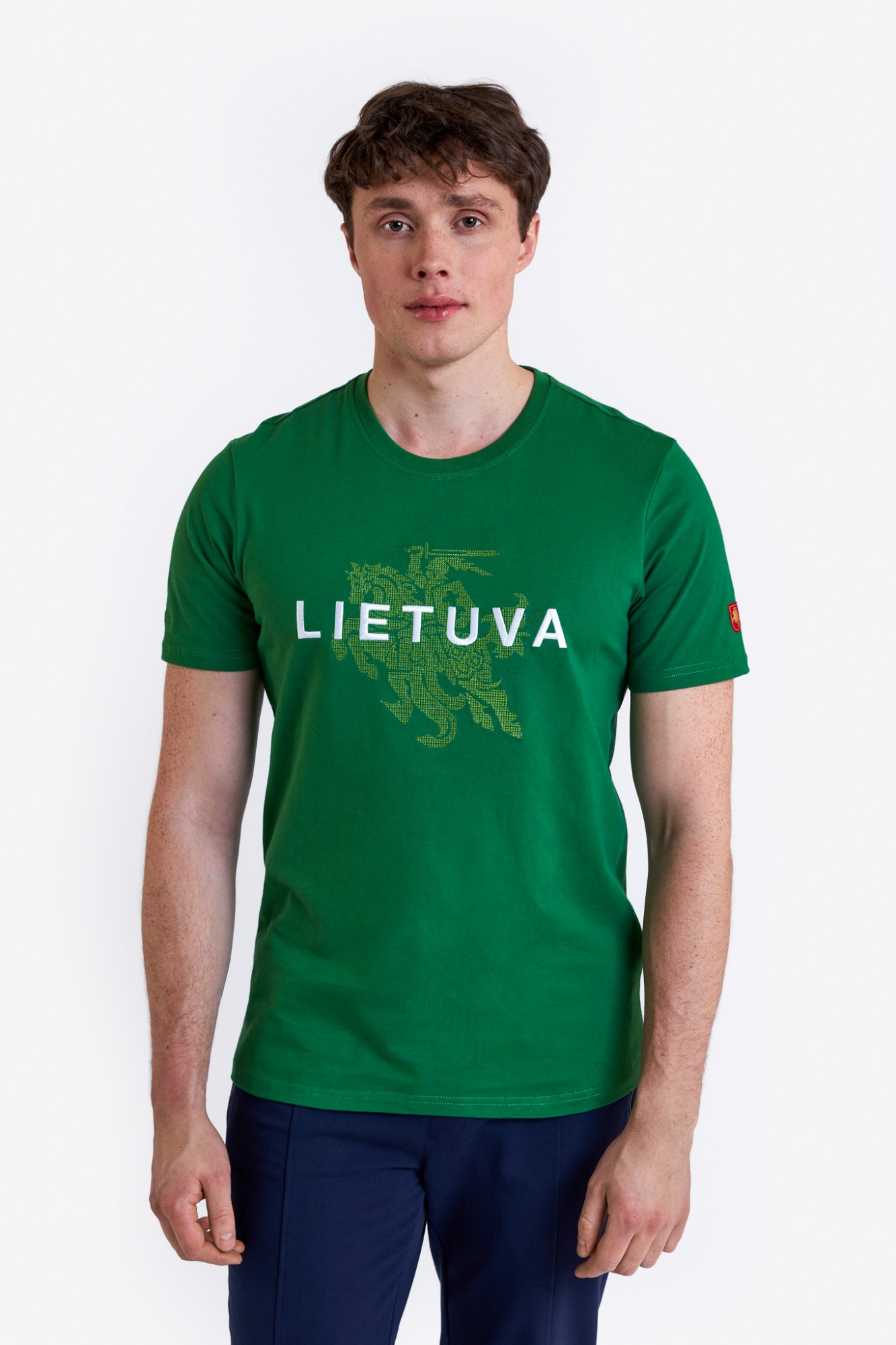 National collection embroidered cotton T-shirt | Audimas