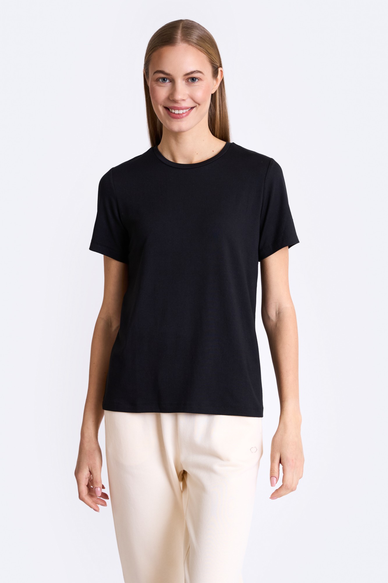 Peach touch synthetic T-shirt | Audimas