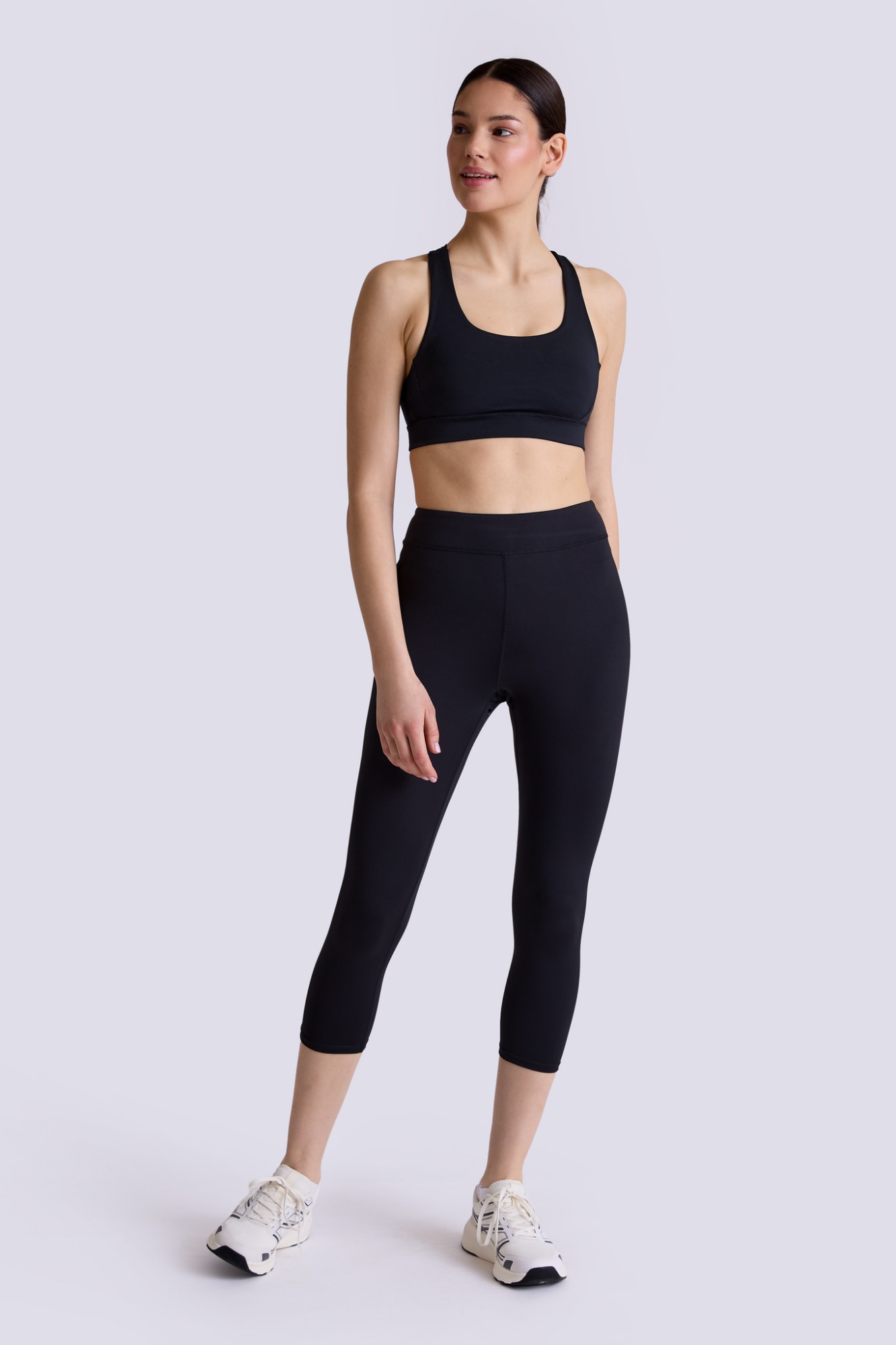 Essential synthetic 3/4 tights | Audimas