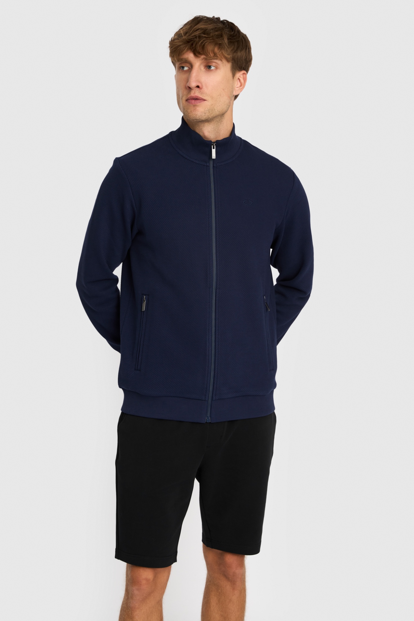 Textured full-zip club jacket | Audimas