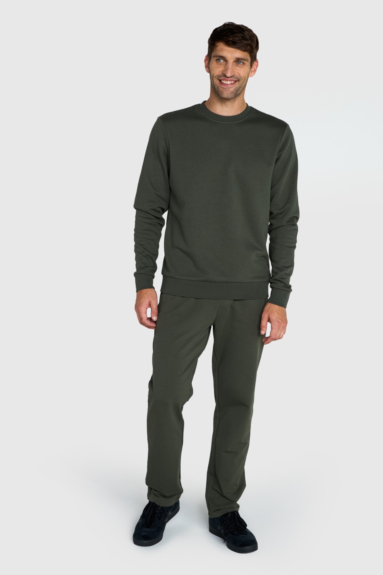 Cotton French terry tapered sweatpants | Audimas
