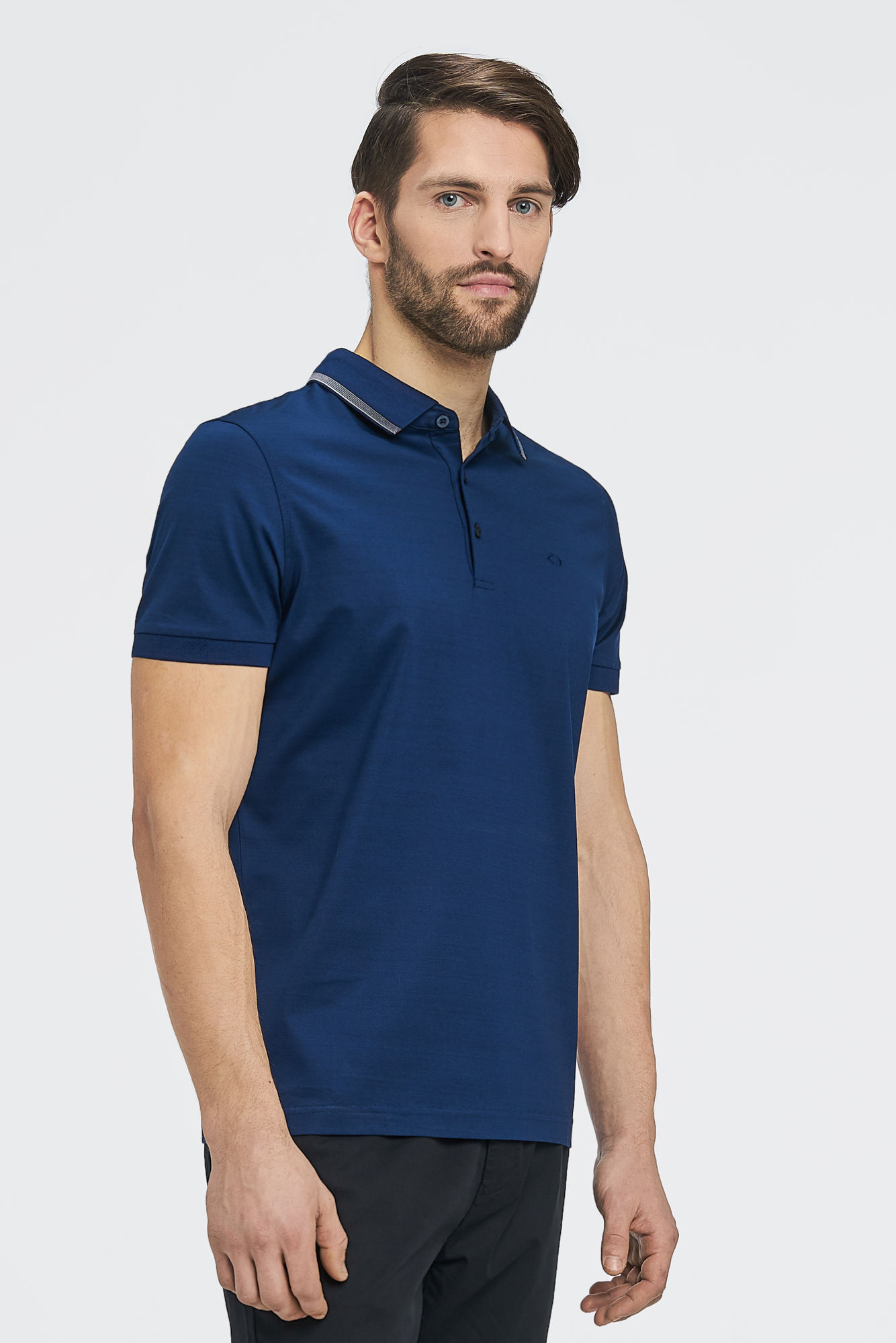 Mercerized cotton polo shirt | Audimas