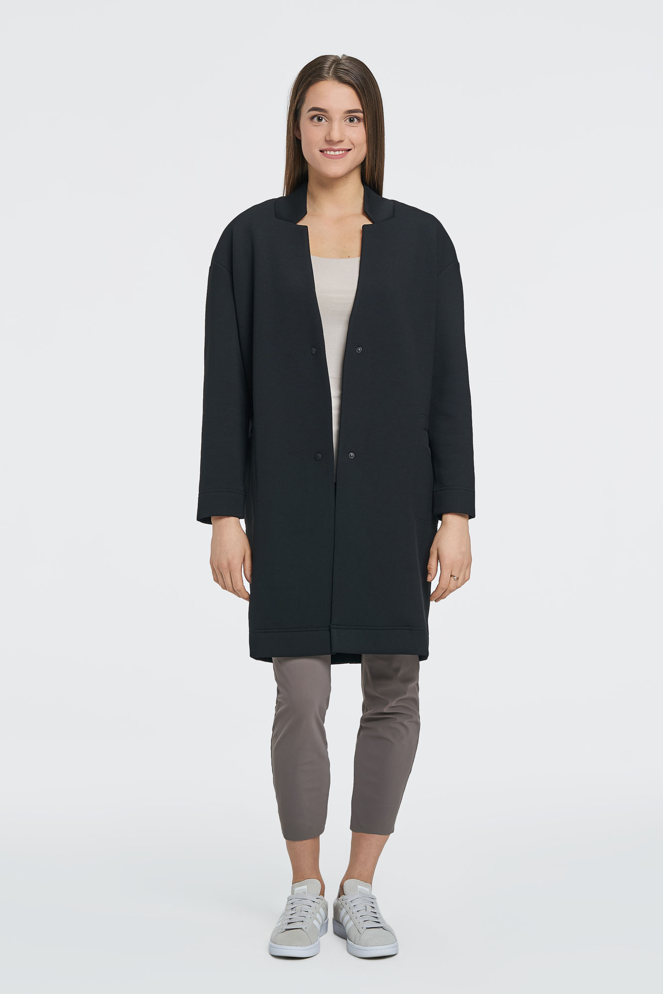 Viscose interlock tricot long jacket | Audimas