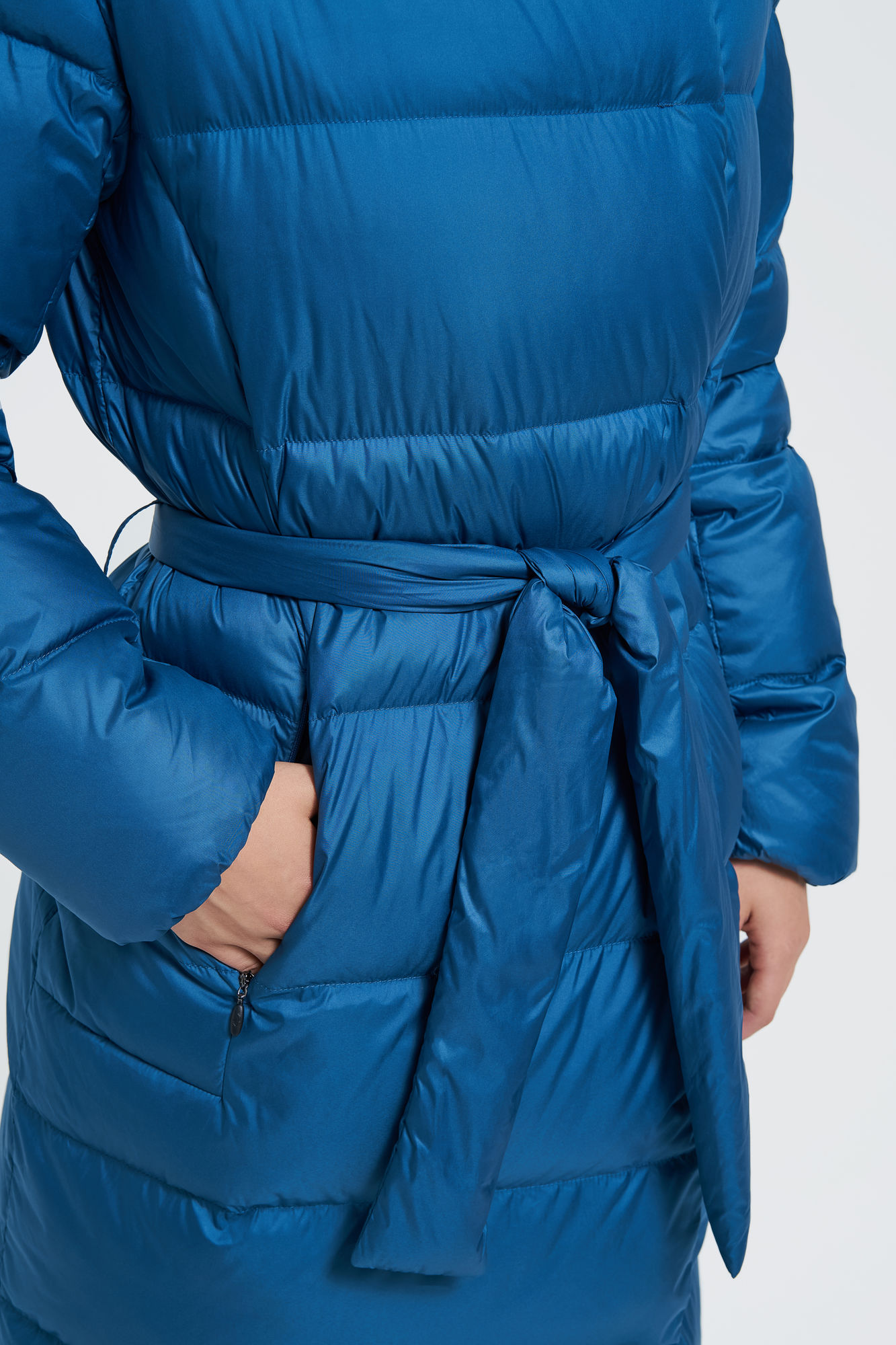 Lightweight puffer long down jacket | Audimas