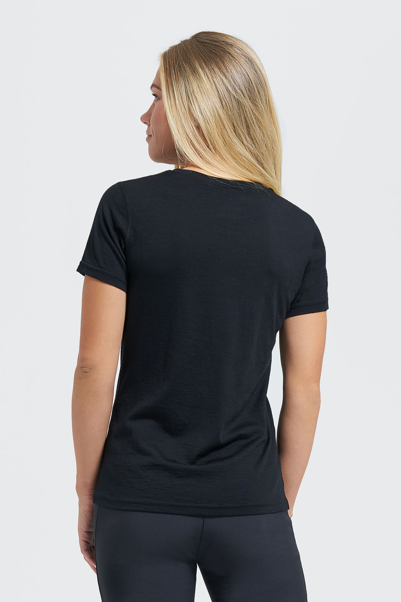 Fine merino wool short sleeve top | Audimas